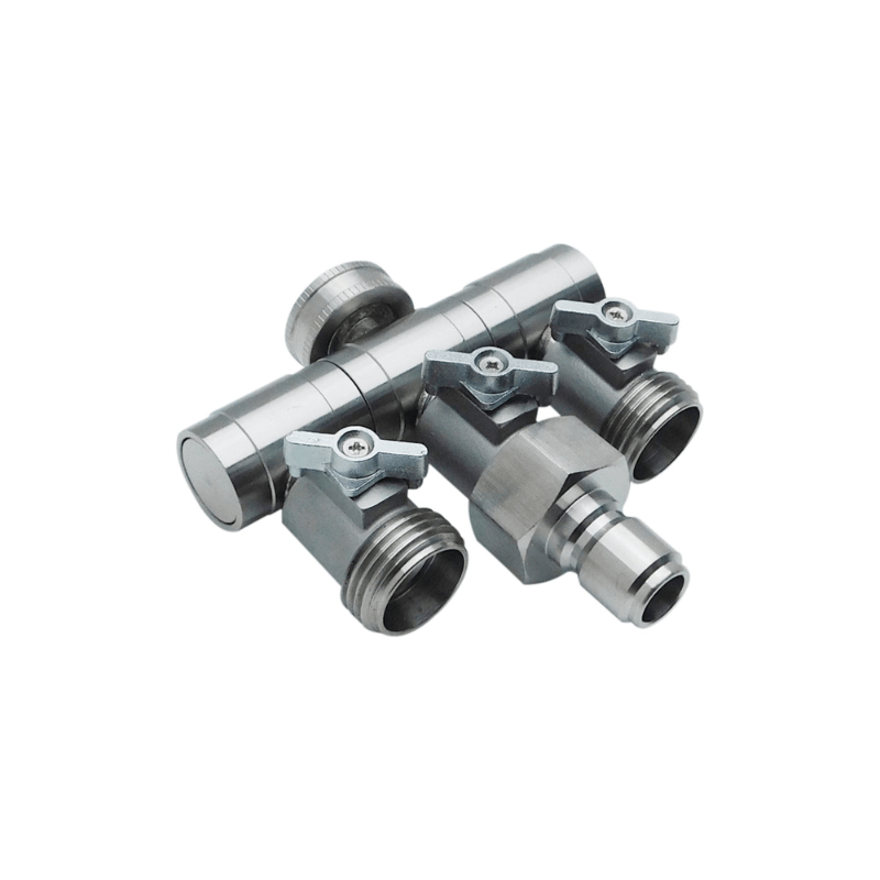 Blu Tech 3-Way Garden Hose Connector | Stainless Steel Splitter – Water ...